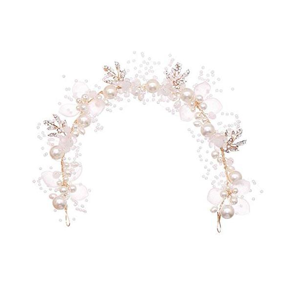 カチューシャホワイト/-/-・素材構成:人工真珠+ラインストーン+合金+布。・可愛く上品でオシャレ子供用可愛い花冠、柔らかな可愛らしい印象に。・使用場合結婚式、パーティー、成人式、コンサートなどフォーマルの場にピッタリ。シンプルなデザインな...