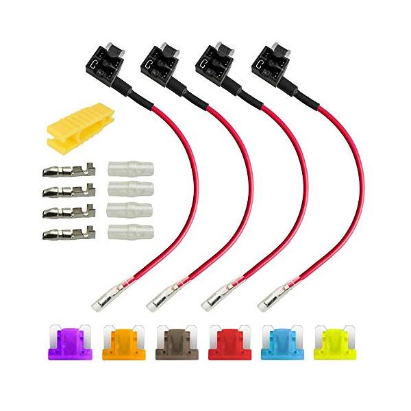 ・迷?ヒューズ用  E109・・Color:迷?ヒューズ用・?車低背電源取り出しヒューズホルダー・?迷?ヒューズ用・?ヒューズに差し込んで電源が簡単に取り出せる・?短絡保護漏電防止・?セット内容：電源取り出しヒューズ×4、専用ヒューズ×5、...