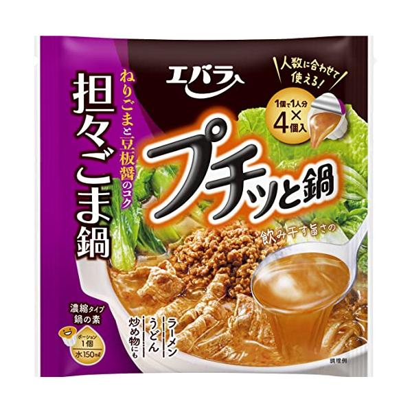 -/40グラム (x 4)/-・パッケージ個数:1・?一人前の味付けが簡単プチっと鍋の特徴は少量でも鍋が作れること一プチっとで一人前の味付けが簡単に決まるからお手軽時短で一人鍋二人前以上の味付けも調節しやすいので人数や好みに合わせてお楽しみ...