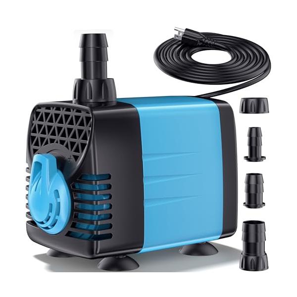 S103ブルーとブラック/S103/-・Style:S103・仕様入力電圧：AC 110V/60Hz 電力：20W 最大揚程：2Mぐらい 吐き出し口外径：13mm＆16mm＆19mm 最大流量：280GPH 騒音クラス：40デシベル以下 電...