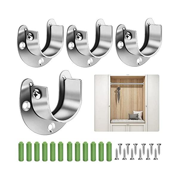 シルバー/-/-・?高品質なステンレス製：このロッドソケットは高品質なステンレス鋼でできており、高硬度で破断しにくく、変形しにくく、耐荷重力がよいです。また、防錆能力があり、ほとんどの酸や他の腐食性物質に耐えることができます。ステンレスなの...