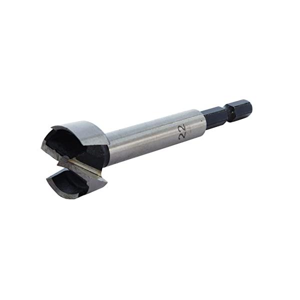 -/22mm/FB-22・Size:22mm・パッケージ個数:1・サイズ:外径22×全長93mm・質量:55g・用途:木材の止まり穴加工に・材質:炭素工具鋼(SC)・シャンク:径/6.35mm、形状/六角