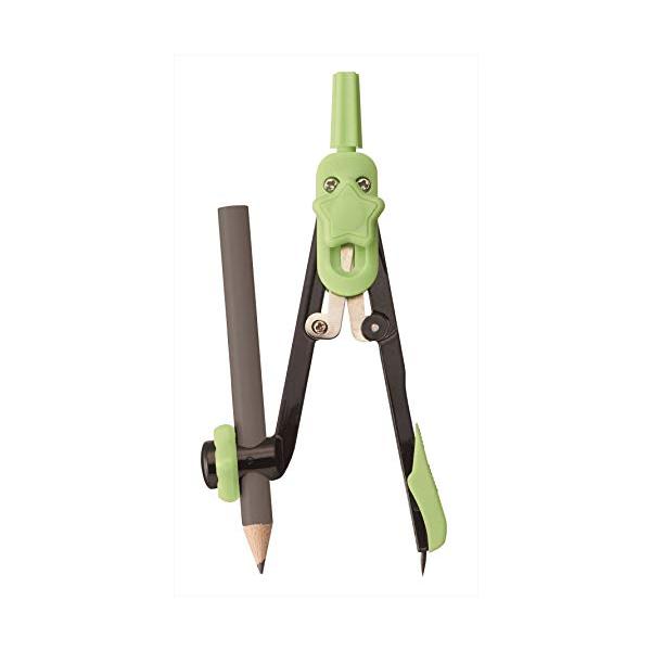 グリーン/-/JC481M・PatternName:単品・パッケージ個数:1・ロックできるからブレずに円が描きやすい・常につまみが中心になる自動中心器付き。・スライド式の「安全針カバー」で紛失の心配がありません。・サイズ幅40×高さ120×...