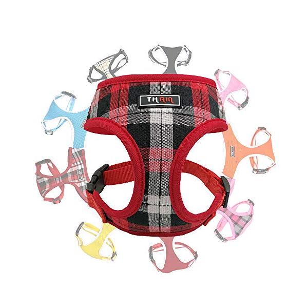 小型調整可能レッド/S/-・Size:SColor:レッド・パッケージ個数:1・Sサイズ：胴回り：約32〜43cm ペットの首と胸囲を添付したサイズ表によって測ってください〜U^ェ^U・素材＆通気性がいい：表は100％ポリエステル素材で、チ...