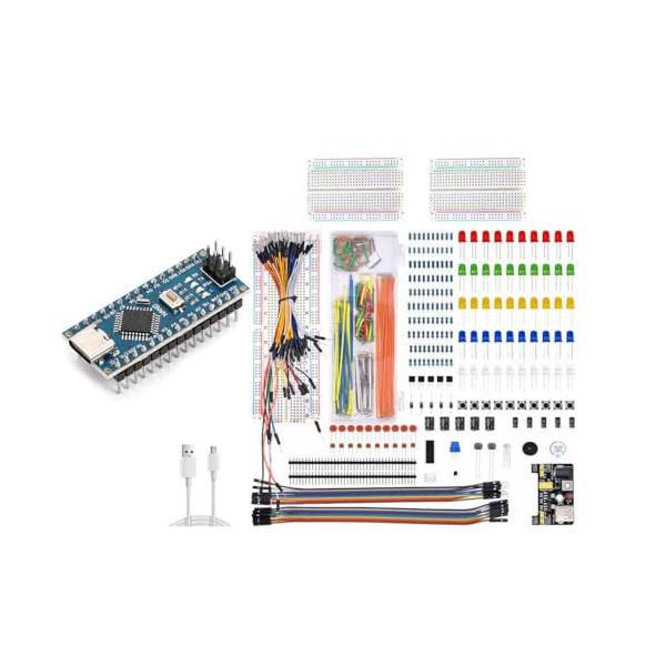 MaterialType:電子工作入門セット+Arduino用Nano・パッケージ個数:1・部品セット