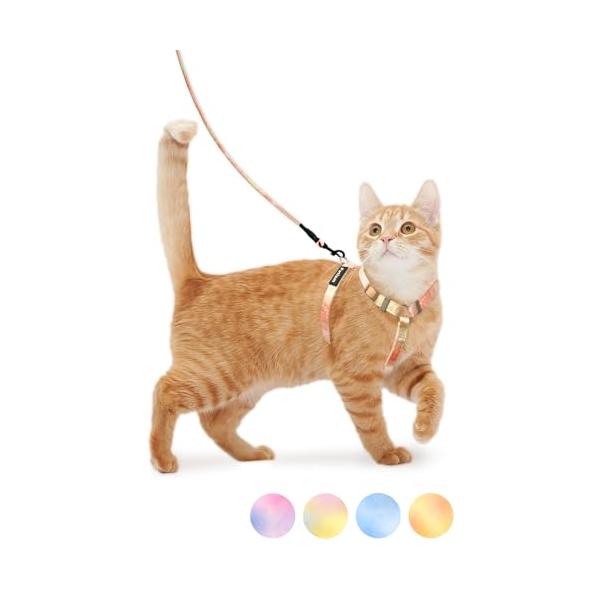 サンセット/S/petiam003・Color:サンセットSize:S・?Instagramでも大人気猫ちゃんのお出かけに猫用ハーネス・?病院・災害・猫ちゃんの気分転換など、マルチに使える猫用リードです。・?首元・胴体で調整可能2箇所で調整...