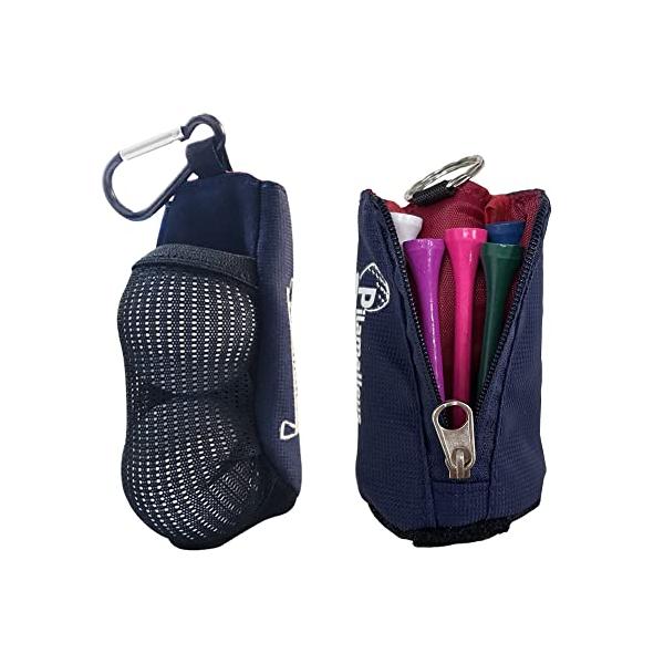 ブルー/-/-・Color:ブルー・便利なカラビナ付きベルトに引っ掛けるだけで持ち運べるゴルフボールケース。ラウンド中も邪魔になりにくいゴルフボールケースです。・抜群な収納力ゴルフボールが2個ピッタリ入ります。背面の専用収納袋はティー4-5...