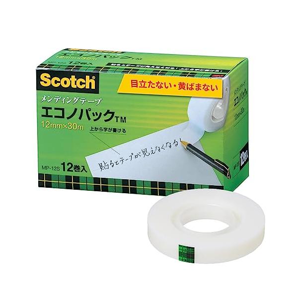 6.(12巻)12mm12mm 12個パック/12mm×30m/スコッチテープ・Style:6.(12巻)12mm・パッケージ個数:1・12mm×30m  入り数:12巻/箱  巻芯径:25mm・巻芯径:25mm・サイズ:12mmx30m・...