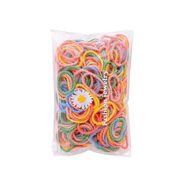 PatternName:スパイラルパターン風 約100本 直径約2.5cm・素材：ポリエステル、ゴム・実用性伸びが良く使いやすいヘアゴムで、耐久性に優れています。・可愛いベビーのやわらかい髪に使ってください。簡単に可愛くヘアアレンジが出来ま...