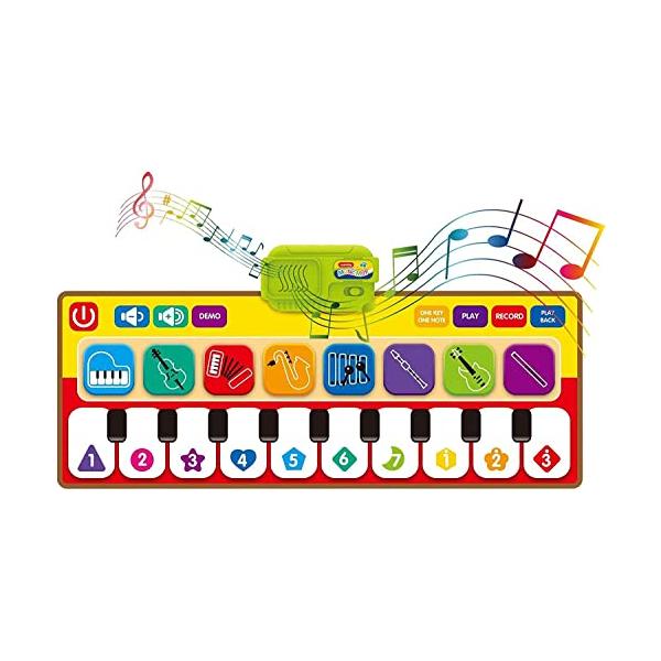 B・Style:B・【柔らかい材質&amp;折り畳み式】：マットは柔軟性がある不織布で作られ、無味無毒で、子供の手足に優しく軽くタッチすることで8種類の楽器音が楽しいともに簡単に折り畳めます。このピアノマットは軽量で折り畳み式で持ち運びが簡...