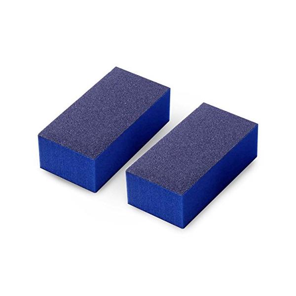 ブルー/W5×L10×H3cm/C-51-2・パッケージ個数:1・サイズ:(約)5×10×3cm・材質:ポリエチレン、研磨剤・生産国:日本・セット内容:2個・注意:表面加工されたまな板は使用不可、深くしみ込んだ汚れは落ちない場合あり