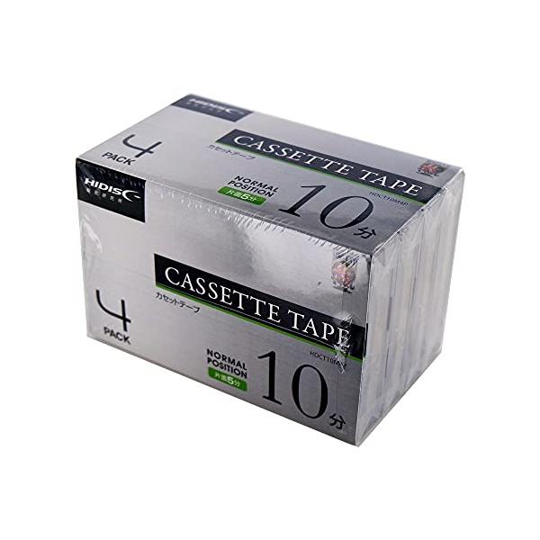 型番 HDCT10M4P JANコード 4984279330852 規格 オーディオカセットテープ　　ノーマルポジション 記録時間 10分（片面5分） ケース プラスチックケース 梱包単位 4巻