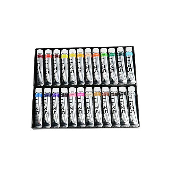 24色セットマルチカラー/24色/UA02024C・Style:24色セット・サイズ:277×117×44mm・性質:乾燥後耐水性・内容:20mlアクリル絵具24色・重量:1180g・素材:アクリルエマルジョン・顔料・添加剤・水