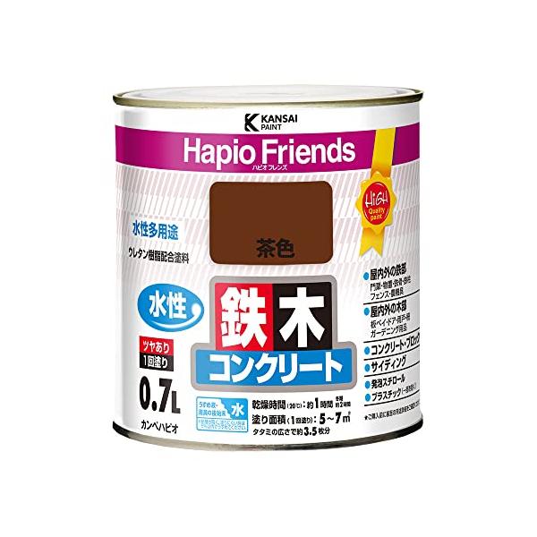 茶色/0.7L/00077650041007・Size:0.7LColor:茶色・パッケージ個数:1・乾燥・塗重時間 20℃乾燥時間:約 1 時間/塗重時間約 4 時間 冬期乾燥時間:約 2 時間/塗重時間:約 6 時間 塗り面積(1回塗り...