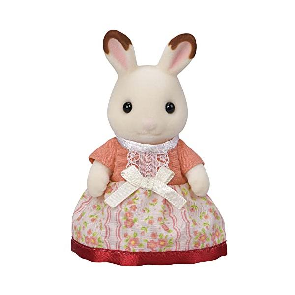 ショコラウサギお母さん/-/ウ-101・Style:ショコラウサギPatternName:お母さん・耳の先のチョコレート色が特徴のショコラウサギのお母さんの テリーです。・お人形の頭、手足を動かして、ポーズをとらせることができます。・花柄の...