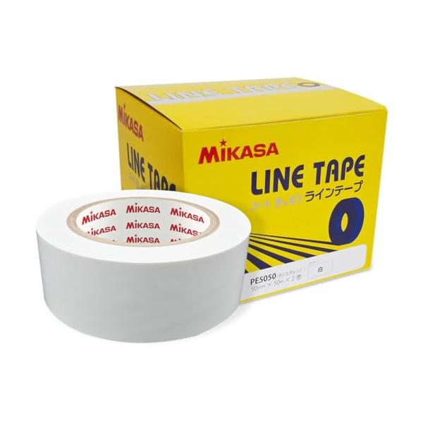 伸びないタイプホワイト/幅50mm×長さ50m×2巻入/AC-LTPE5050-W・Size:幅50mm×長さ50m×2巻入・パッケージ個数:1・ポリエチレン（伸びないタイプ） ラインテープ・カラー：ホワイト、材質：ポリエチレン、サイズ：幅...