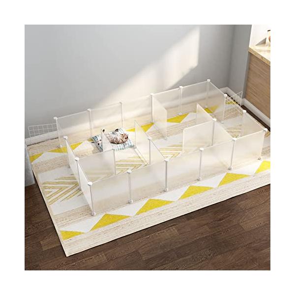 ペットフェンス脱走防止ホワイト半透明26枚/35*35cm/-・Color:ホワイト半透明26枚・パッケージ個数:1・透けて中が見えるペット用フェンス半透明で中がうっすらと見えるペット用フェンス。大好きなペットちゃんの姿をいつも確認すること...