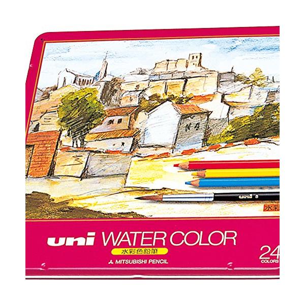 24色セットマルチ* マルチ* 24 色/-/UWC24C・Style:24色セット・パッケージ個数:1・24色セット・水彩色鉛筆・6角軸・重量:437g・サイズ:縦224mm×横224mm×厚さ18mm