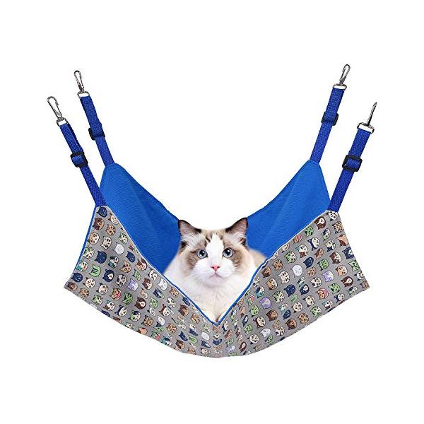 猫/56L x 46W x 0H cm/-・Color:猫・パッケージ個数:1・猫 ハンモック鮮やかな柄が非常に可愛くて、高級感を溢れて，猫の生活に色彩を増やします。ハンモックの両面とも優れた帆布生地が採用されている，四隅は全部二重縫いで、...