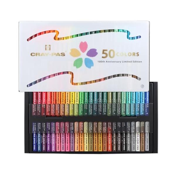 50色/-/VP50A2・パッケージ個数:1・100周年限定クレパス発売100周年を記念した限定デザインのクレパス太巻50色セット。パッケージの窓からはクレパスの美しいグラデーションが見えます。・特長1高級顔料を使用し、50色の豊富なカラー...