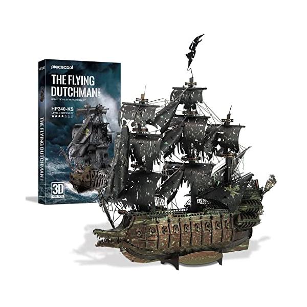 フライング・ダッチマン号ブラック/ワンサイズ/-・Style:フライング・ダッチマン号・難易度：、ピース数：369pcs、完成品サイズ：L22cm×W5.5cm×H18.5cm・金属素材で作られ、完成品の質感がアプ加工性に優れており、汎用性...