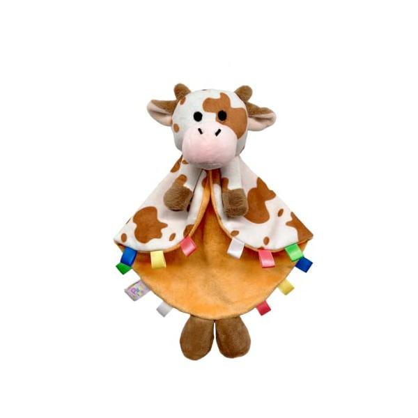 ウシ/-/PACB003・Color:ウシ・ぬいぐるみ：ポリエステル・おしゃぶり・アタッチメントリング：シリコンゴム・対象年齢：0ヶ月・商品サイズ：20cm×7cm×31cm・商品重量：55g