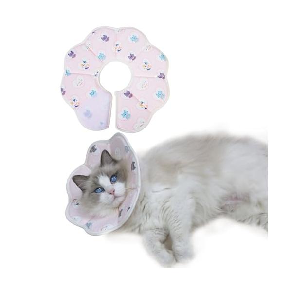 ダークブルー/-/ダークブルーM・MaterialType:SPatternName:ピンクの猫・柔らかい素材ソフト素材できて、愛猫や愛犬に心地よく装着していただけます。星空柄のエリザベスカラーは可愛くて、目立つアクセサリーになり、ペットの...