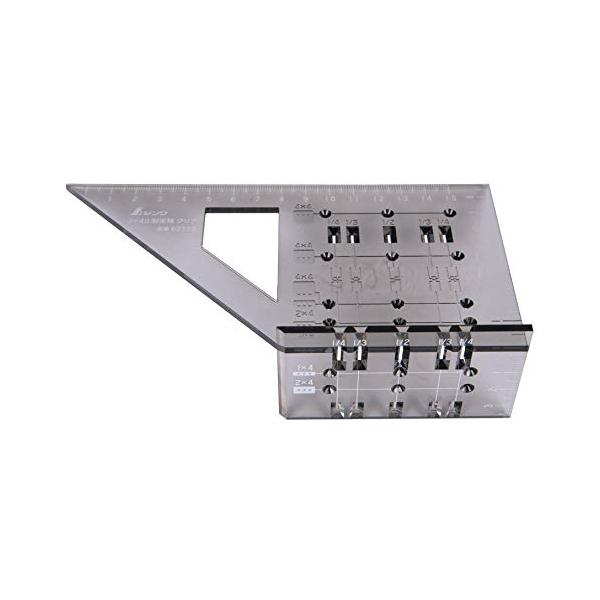 シルバー/-/62115・パッケージ個数:1・2×4材の短辺89mmを1/2、1/3、1/4に当分割り付けができます。・ビス穴ガイドを使用することで、ビスや釘を打ち込む箇所に印をつ付けることができます。・ポリカーボネート製で見やすく丈夫です...