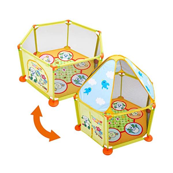 黄緑/1個 (x 1)/-・パッケージ個数:1・商品サイズ 幅147×奥131×高68 (屋根取付時 119)cm・1台2役で長く使える・製造国 中華人民共和国・セット内容・付属品 本体×1 パイプ×18 上ジョイント×6 下ジョイント×6...