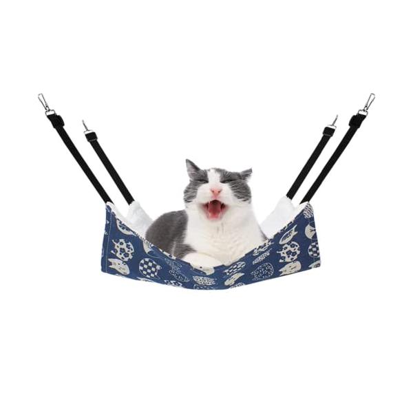 ブルー/M/J・Size:MColor:ブルー・1.製品仕様冬夏両用の猫ハンモック、10kgまでの荷重に耐えられます。M展開 サイズ： 約48ｘ38ｃｍ。・2.優れた素材一面が柔らかい素材でふわっふわの暖かい冬用です。もう一面がキャンバス生...