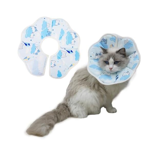 ダークブルー/-/ダークブルーM・MaterialType:SPatternName:青雲・柔らかい素材ソフト素材できて、愛猫や愛犬に心地よく装着していただけます。星空柄のエリザベスカラーは可愛くて、目立つアクセサリーになり、ペットの視界を...