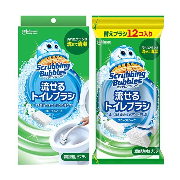 -/旧品 本体+替え(16個入り)/-・FlavorName:フローラルソープの香り・パッケージ個数:1・便器内の掃除はこれ一本、濃縮洗剤付きトイレブラシ・便器の汚れをしっかり落とせる・ふち裏にもしっかり届く形状・汚れたブラシがそのまま流せ...