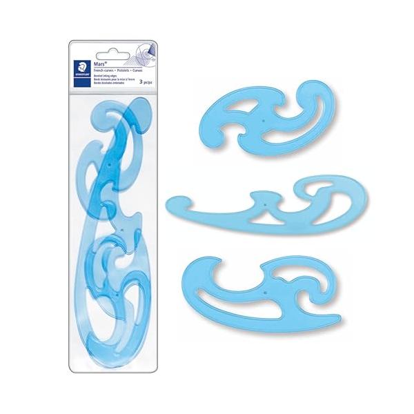 実用的ブルー/1 Set/571 40 WP ST・パッケージ個数:1・大きさの異なる3枚の定規の曲線部分を使用する事で、様々な曲線を描く事が可能。・透明度が高く、見た目も美しい“ステッドラーブルーの雲形定規。・細部にまでこだわり抜いた繊細...