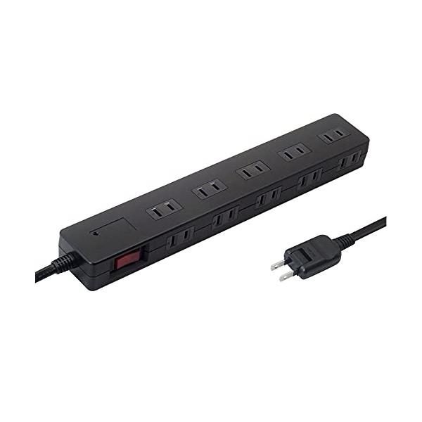 AC10口・ブラックブラック/コード1m/STP10B-1・Style:AC10口・ブラックSize:コード1m・雷ガード・ブレーカー搭載で接続機器を守ることにも役立ちます。本体カラーはスタイリッシュなマットブラックです（差込口を除く）・一...