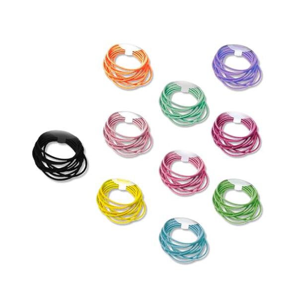 セット10色 100本セット、簡単に可愛くヘアアレンジが出来ます。子供のヘアも傷つけではありません。・梱包弾力性のあるふわっとしたの材質ですので、痛くないというメリットがあります・実用伸びが良く使いやすいヘアゴムで、複数色を組み合わせても、...