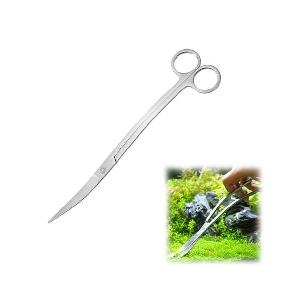 インダストリアル・パッケージ個数:1・精密トリミング：水草トリミングハサミは、不必要に浸したりすることなく、再配置、水槽の剪定、水位を下げたり、手入れ、植え付け、メンテナンス、清掃、剪定、給餌に最適です。・高品質：水草トリミングハサミの表面...