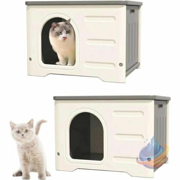 期間限定300円クーポン ペットハウス 猫ハウス 組み立てペットハウス キャットハウス おしゃれ 犬小屋 外猫ハウス 屋外 防水 耐重 通気性 防寒 雨よけ 防風 防雨 換気 組立簡単 洗え 野良猫 避難所 四季通用 小型犬 猫 屋外 屋内...