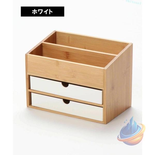 【小物を収納できる可愛いバンブー収納ボックス登場！】   木製がナチュラルでお洒落なジなんでも収納ボックス。   コンパクトなのに大容量◎   マニキュア、マスカラ、リップ、グロス、アイライナーを立てて収納することができます。   下段には...