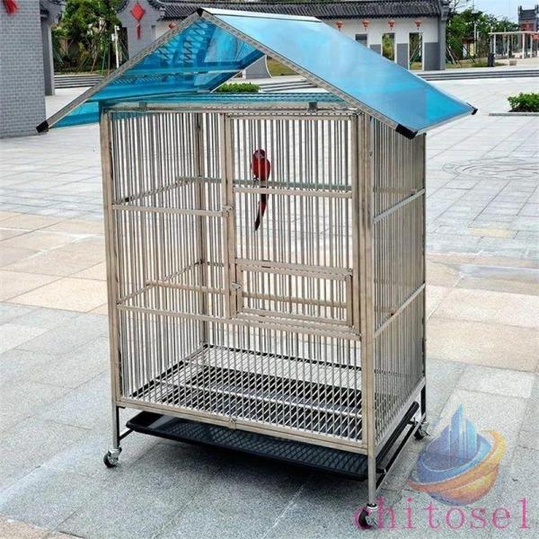A:雨除けの屋根は付属していません   B:雨除けのついた屋根け付き   【適用鳥】ヨウム、オカメインコ、モモイロインコ、シロハラオウム、コガネメキシコインコなどの中型のオウムに適しています。 ジャワスズメ、ローゼラ、ラブバード、セキセイイ...