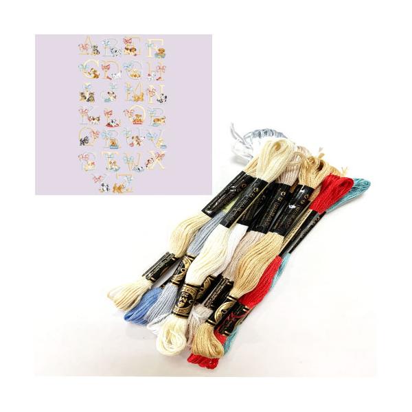 画像の図案集に使う刺繍糸をセットに致しました