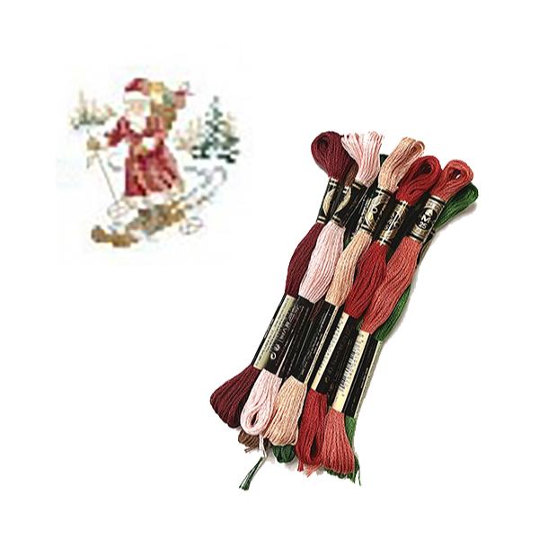 画像の図案集に使う刺繍糸をセットに致しました