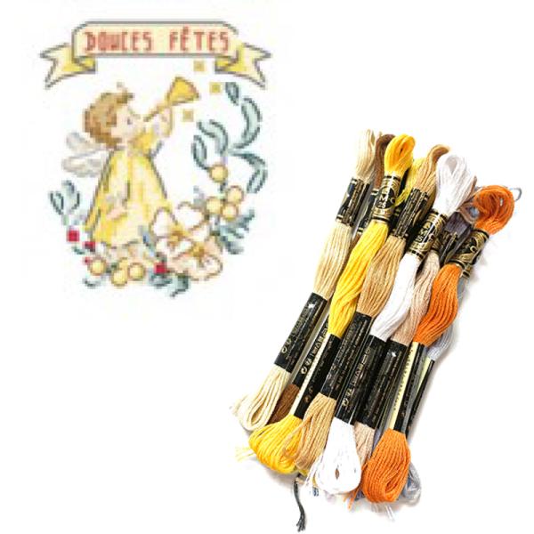 画像の図案集に使う刺繍糸をセットに致しました