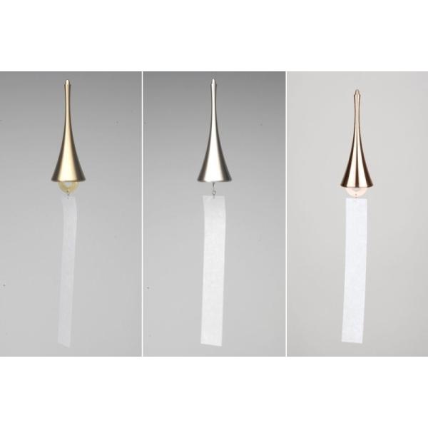 ホルン■サイズ：高さ132 × 直径46（mm）■カラー：ゴールド ・ シルバー ・ ピンクゴールド■箱サイズ：H57 × W216 × D70（mm）■重さ：144g■マテリアル：真鍮（銅60％　亜鉛40％）■製造：富山県高岡市この風鈴は...