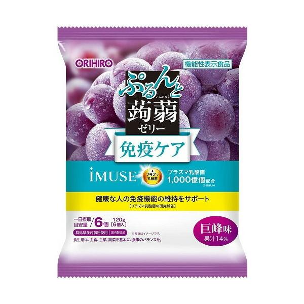 ぷるんと蒟蒻ゼリー　パウチ　プラズマ乳酸菌　【20g×6個入】(オリヒロ)果汁感たっぷりの美味しく手軽なプチサイズ内容量 20g×6個入商品説明 プラズマ乳酸菌（L. lactis strain Plasma)を配合した機能性表示食品のぷる...