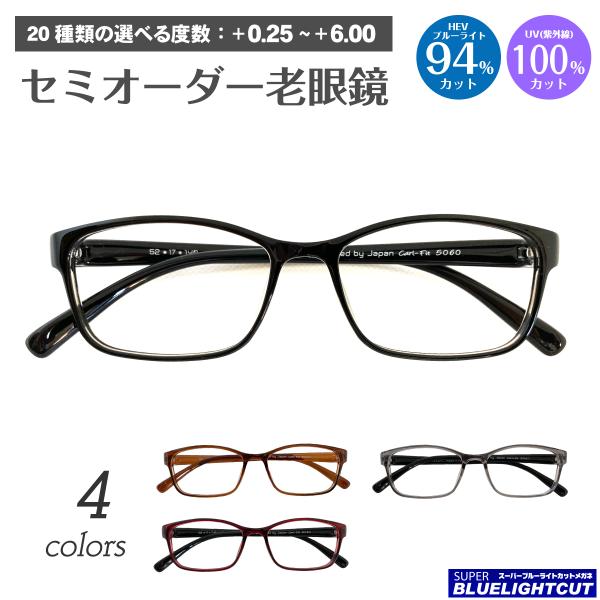 ブルーライト（HEV400〜420nm）94％カットの日本製最新レンズを搭載した老眼鏡（リーディンググラス）。新基準の紫外線吸収材を使用しているため、従来のブルーライトカットコーティングをはるかに超えた性能です。眼疾患の元となるルテインの損...