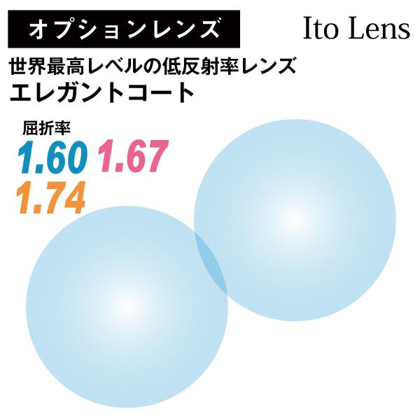 ※こちらの商品は、オプションレンズのため、単品販売を行っておりません。※必ず標準レンズ付きのメガネや老眼鏡と合わせてご購入ください。美しさが際立つ透明感。世界最高レベルの低反射率を実現した特殊コーティング。さらには新開発の真空蒸着技術により...