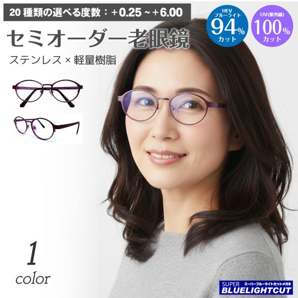 ブルーライト（HEV400〜420nm）94％カットの日本製レンズを搭載した老眼鏡。新基準の紫外線吸収材を使用しているため、従来のブルーライトカットコーティングをはるかに超えた性能です。眼疾患の元となるルテインの損傷を防ぎ、酸化ストレスを軽...