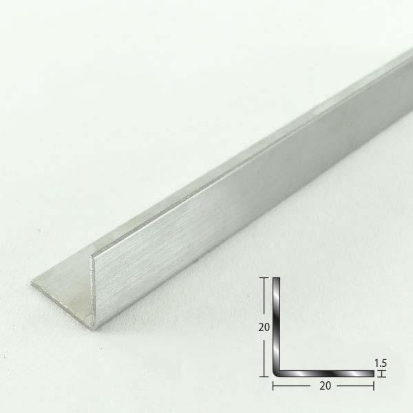 サイズ（mm）：1.5×20×20規格：3m色：ヘアラインアングルの角は肉厚分程度のRがついています。メーカー名：創建品番：20035品名：ステンレス アングル 1.5mm×20mm×20mm 3M【法人限定商品】個人宅への配送ができません...