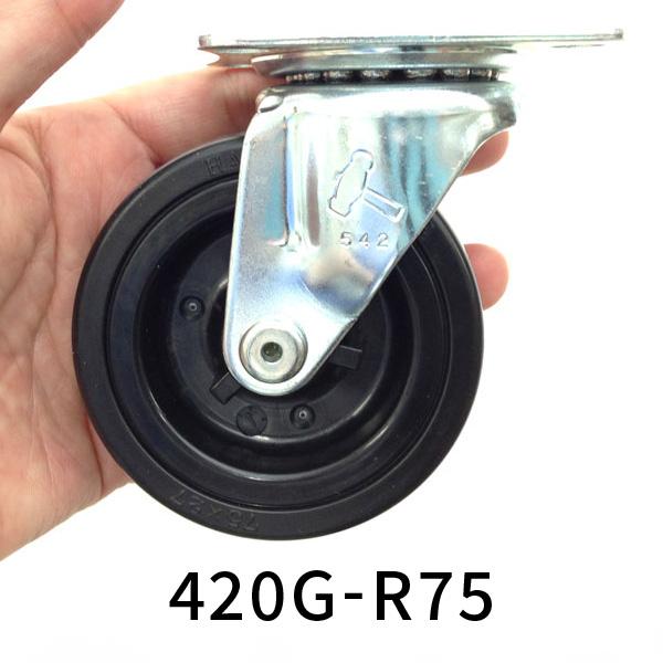 ハンマーキャスター ネジ込み式 自在車 ゴム一体車輪 40mm 420EA-R40 驚きの値段で