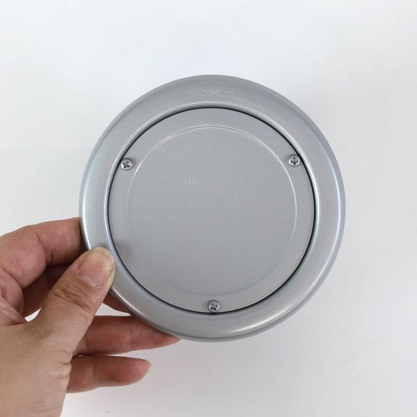 ビス着脱式Φ75用材質：本体-蓋：SUS304、パッキン：エラストマ、組立ビス：SUS305仕上：メタリックグレーメーカー名：宇佐美工業品番：UK-C75B-MG(311-509)品名：ステンレス製クーラー用スリーブキャップ Φ75 メタリ...